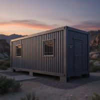China Compact Fire Resistant Metal Fab Homes Camp Steel Shelter Building 8.28m for sale