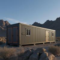China Compact Fire Resistant Metal Fab Homes Camp Steel Shelter Building 8.28m for sale