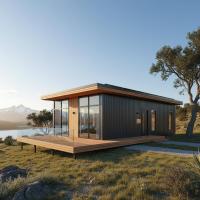 China Weather Resistant T Model Prefab House  Residential Living Steel Manufactured Homes for sale