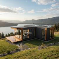 China Weather Resistant T Model Prefab House  Residential Living Steel Manufactured Homes for sale