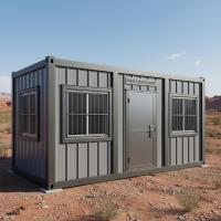 China Compact Fire Resistant Metal Fab Homes Camp Steel Shelter Building 8.28m for sale