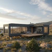 China Weather Resistant T Model Prefab House  Residential Living Steel Manufactured Homes for sale