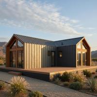 China Weather Resistant T Model Prefab House  Residential Living Steel Manufactured Homes for sale