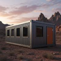 China Compact Fire Resistant Metal Fab Homes Camp Steel Shelter Building 8.28m for sale