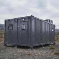 China Compact Fire Resistant Metal Fab Homes Camp Steel Shelter Building 8.28m for sale