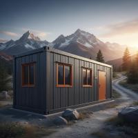 China Compact Fire Resistant Metal Fab Homes Camp Steel Shelter Building 8.28m for sale