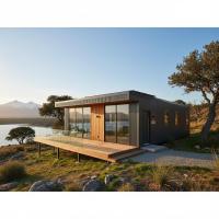 China Weather Resistant T Model Prefab House  Residential Living Steel Manufactured Homes for sale
