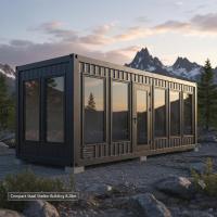 China Compact Fire Resistant Metal Fab Homes Camp Steel Shelter Building 8.28m for sale