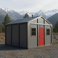 China Compact Fire Resistant Metal Fab Homes Camp Steel Shelter Building 8.28m for sale