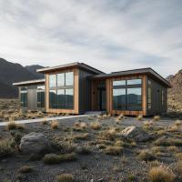 China Weather Resistant T Model Prefab House  Residential Living Steel Manufactured Homes for sale