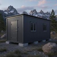 China Compact Fire Resistant Metal Fab Homes Camp Steel Shelter Building 8.28m for sale