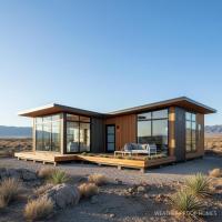 China Weather Resistant T Model Prefab House  Residential Living Steel Manufactured Homes for sale