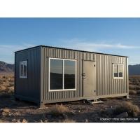 China Compact Fire Resistant Metal Fab Homes Camp Steel Shelter Building 8.28m for sale