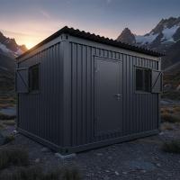 China Compact Fire Resistant Metal Fab Homes Camp Steel Shelter Building 8.28m for sale