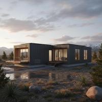 China Weather Resistant T Model Prefab House  Residential Living Steel Manufactured Homes for sale