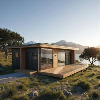 China Weather Resistant T Model Prefab House  Residential Living Steel Manufactured Homes for sale