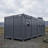 China Compact Fire Resistant Metal Fab Homes Camp Steel Shelter Building 8.28m for sale