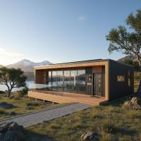 China Weather Resistant T Model Prefab House  Residential Living Steel Manufactured Homes for sale