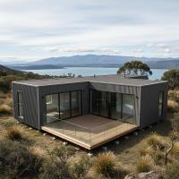 China Weather Resistant T Model Prefab House  Residential Living Steel Manufactured Homes for sale