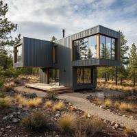 China Weather Resistant T Model Prefab House  Residential Living Steel Manufactured Homes for sale