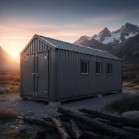 China Compact Fire Resistant Metal Fab Homes Camp Steel Shelter Building 8.28m for sale