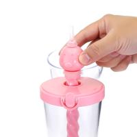 China Non slip 500ml Plastic Water Bottle With Straw for sale