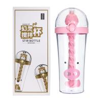 China Non slip 500ml Plastic Water Bottle With Straw for sale