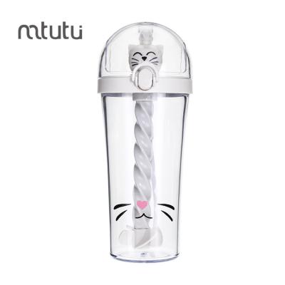 China Stirring Function 500ml Clear Plastic Water Bottles for sale