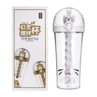 China Stirring Function 500ml Clear Plastic Water Bottles for sale