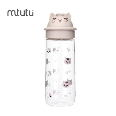 China Beige 500ml Capacity Plastic Cartoon Bottle For Young People for sale
