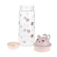 China Beige 500ml Capacity Plastic Cartoon Bottle For Young People for sale