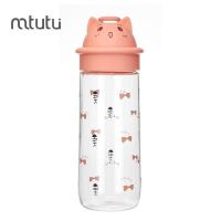 China Soft Silicon Handle 500ml 107g Cartoon Reusable Water Bottle for sale