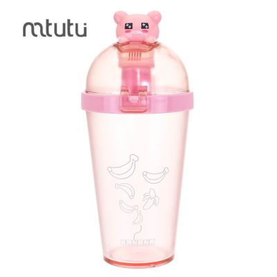 China 450ml AS PP Cartoon Reusable Water Bottle For Children for sale