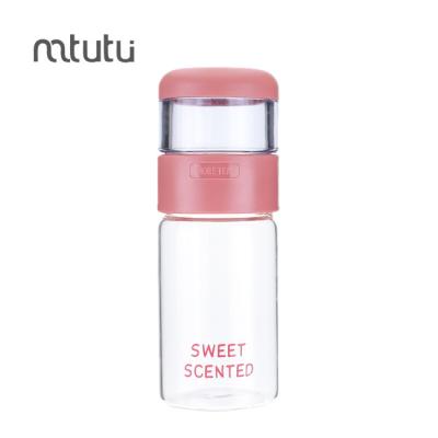 China Reusable 210g Personalized Glass Water Bottle for sale