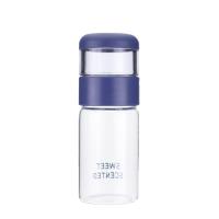 China 210g Glass Reusable Water Bottle , Custom 250ml Glass Bottle for sale