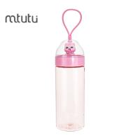 China Silicon Rope Children 400ml Cartoon Reusable Water Bottle for sale