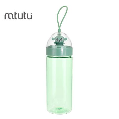 China 0.4L Cartoon Plastic Bottle , PC SILICON Trendy Water Bottle for sale