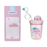 China Healthy Kids 0.39L Plastic Water Bottle With Straw for sale
