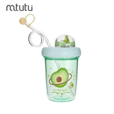 China Mtutu Food Grade PP PC Plastic Straw Water Bottle for sale