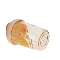 China Orange 390ml Plastic Straw Water Bottle For Children for sale