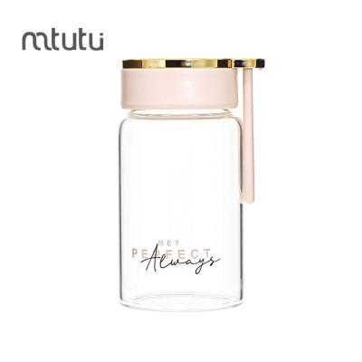 China Unbreakable 280ml Personalized Glass Water Bottle for sale