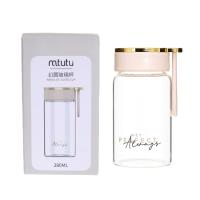 China Unbreakable 280ml Personalized Glass Water Bottle for sale