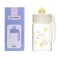 China Creative 250ml Apricot Personalized Glass Water Bottle for sale