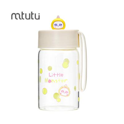 China Creative 250ml Apricot Personalized Glass Water Bottle for sale