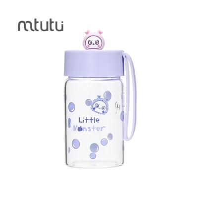 China OEM High Borosilicate Personalized Glass Water Bottle for sale