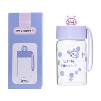 China OEM High Borosilicate Personalized Glass Water Bottle for sale