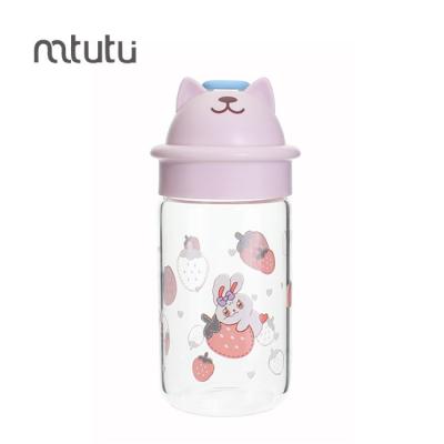 China Cute Creative Rope 155g Stylish Glass Water Bottles for sale