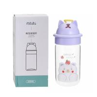 China OEM Purple 280ml Personalized Glass Water Bottle For Gifts for sale