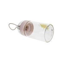 China Silica Handle 0.25L 180g Personalized Glass Water Bottle for sale