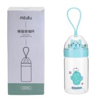 China Easy Cleaning Transparent 180g Pretty Glass Water Bottle for sale